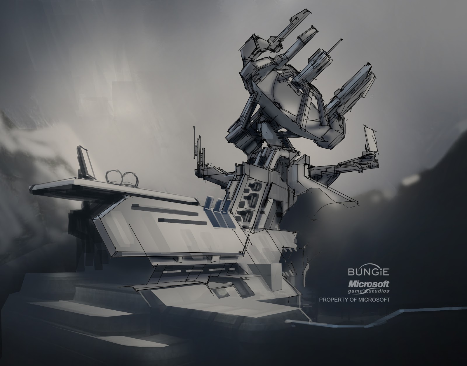 Space Ship Guru: UNSC communication outpost concept art and development ...