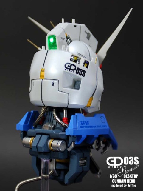 1/35 GP03 Stamen Desktop Gundam Head by Jeffho ~ Collage Art
