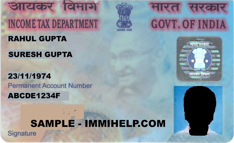 Just4u What Is A PAN Card Format Of A PAN Card