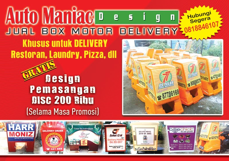 Auto Maniac Design: Box Motor Delivery Makanan/Restoran/Laundry
