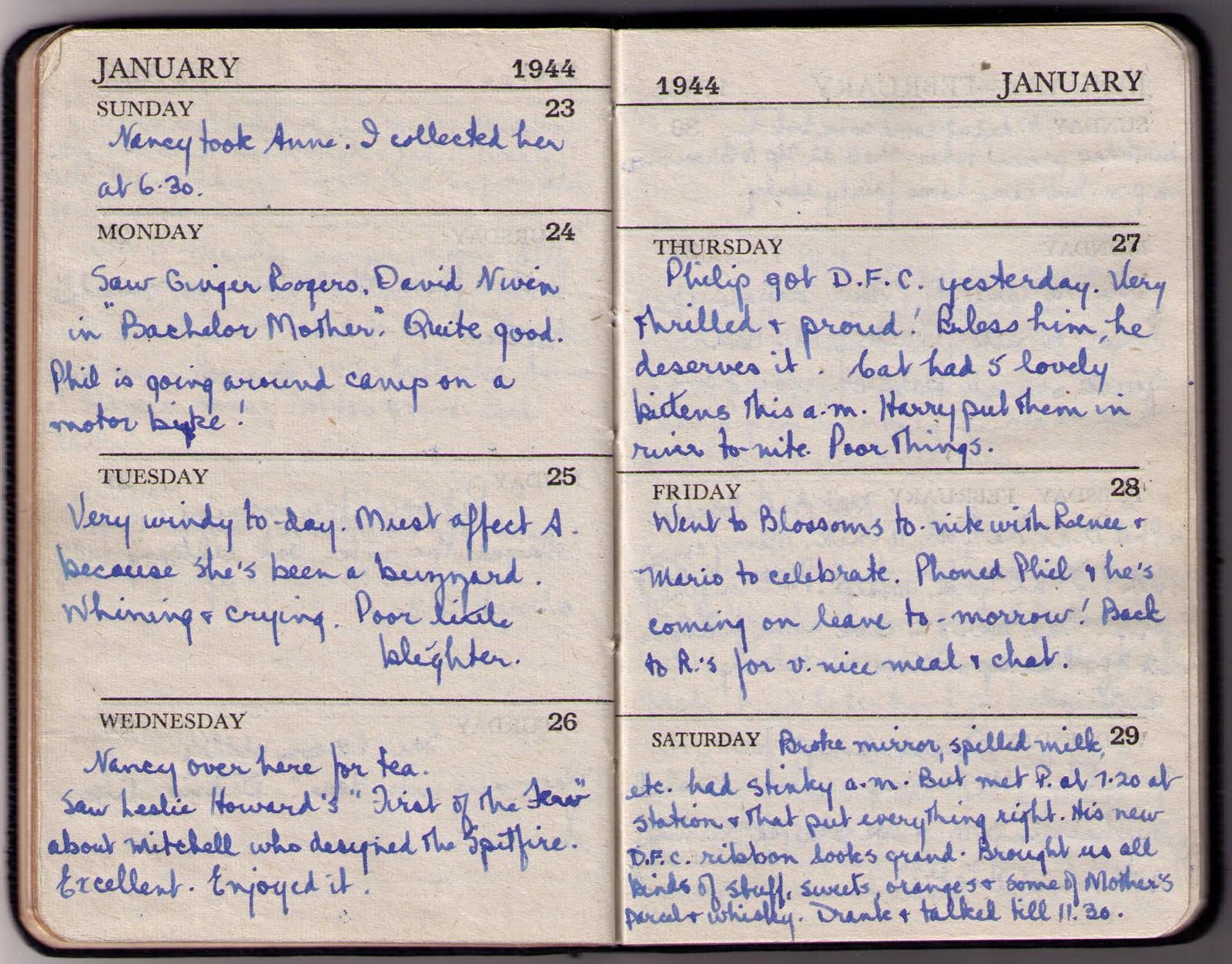 Celebrating Phil Tripe: Elizabeth's Diary 1944