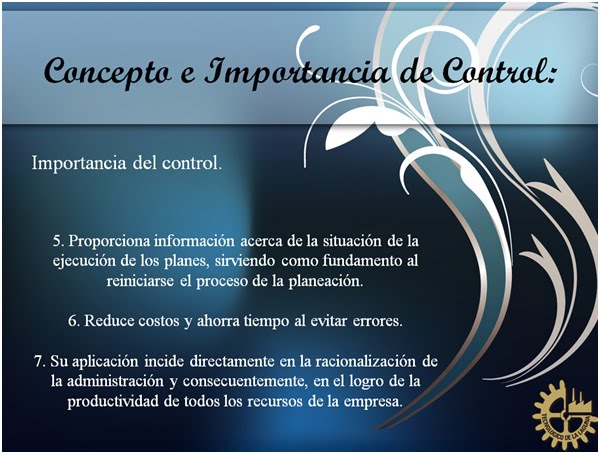 José Antonio Sánchez Limón: Concepto e Importancia de Control