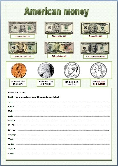 SOS - inglês online: American money