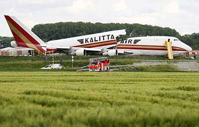Nothing To Do With Arbroath: Aeroplane splits in half on take-off