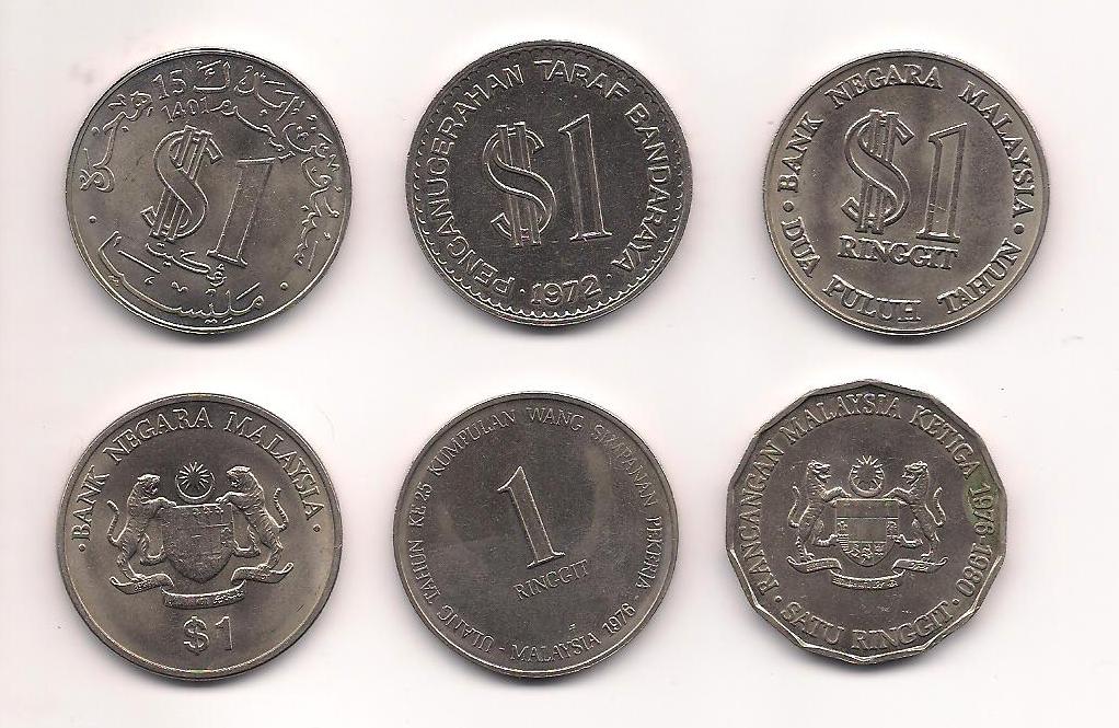 711CollectionStore: Malaysia RM1 Commemorative Coin 6pcs Lot (w04)
