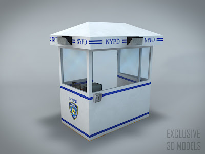 GFX-BOX: 3D model - NYPD (Police) Booth