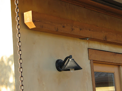 Strawbale construction diary: Cedar soffit & cedar ledger...