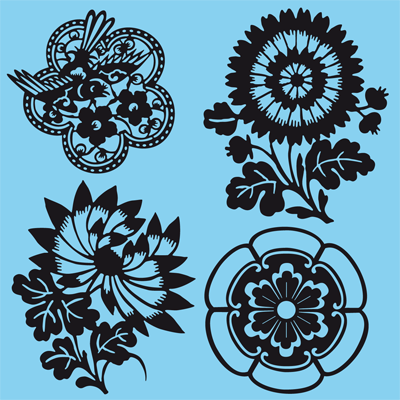 "Woodcut floral ornaments" | ART-TEMPLATE