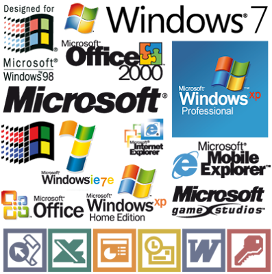 Gallery Vector Art: "Microsoft Windows logos"