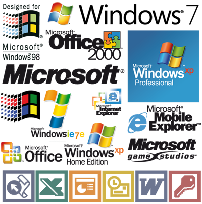 Gallery Vector Art: "Microsoft Windows logos"