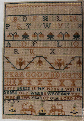 Threads Through Time: More MSI SAMPLERS/coverlets/early repros I stitched