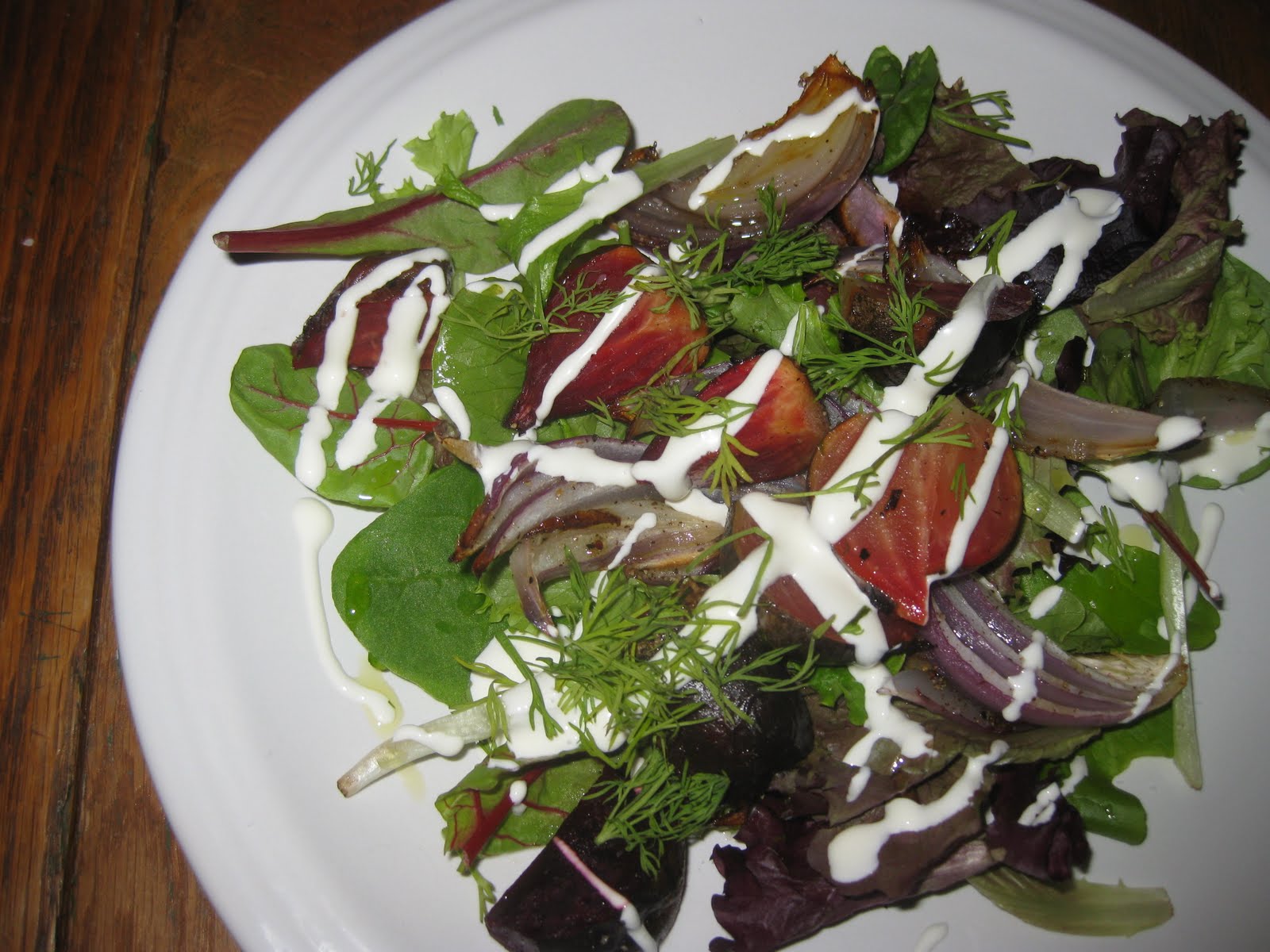 Roasted Beet and Onion Salad