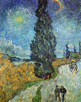 Van gogh Tragedy: The views with Cypress Trees.