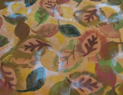 More stenciled leaf fabrics - part two