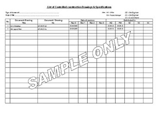 CONSTRUCTION MANAGER: Drawing or Document Register