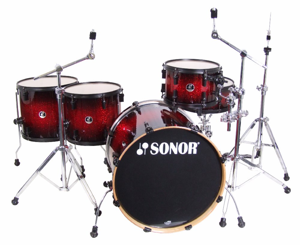 www.drums-hospital.de: Sonor Special Edition Red Sparkle Fade