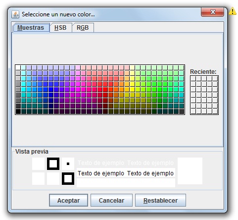 Tutorías de Java: Tutorial de JButton y JColorChooser