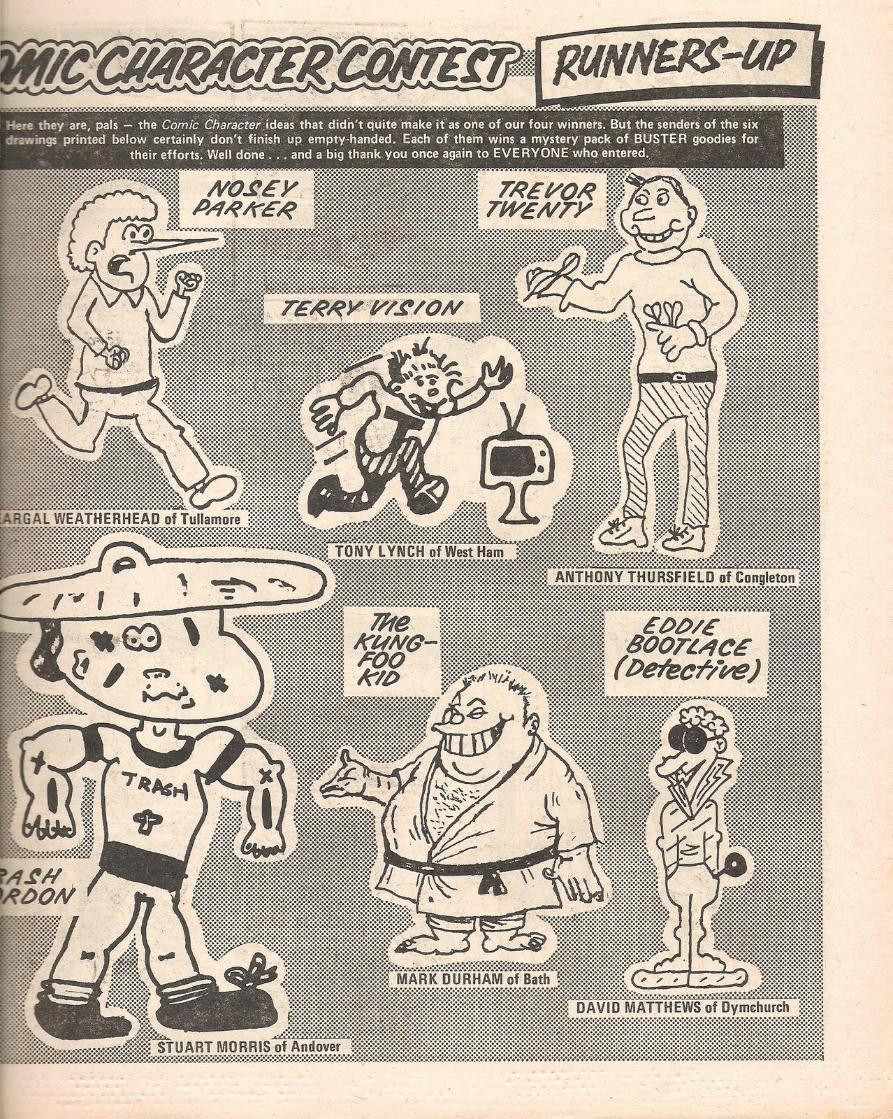 Buster comic characters - Comics UK