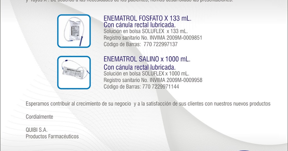 PEDIASOL: NUEVA LÍNEA DE ENEMATROLES