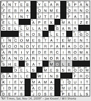 Rex Parker Does the NYT Crossword Puzzle: Tenor Cura — SATURDAY, Nov ...
