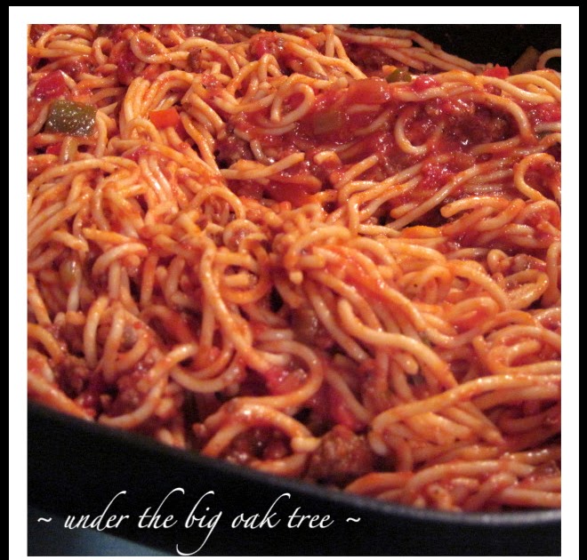 Under the Big Oak Tree: Leftover Night: Fried Spaghetti