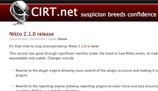 Lanzado Nikto 2.1.0 ~ Security By Default