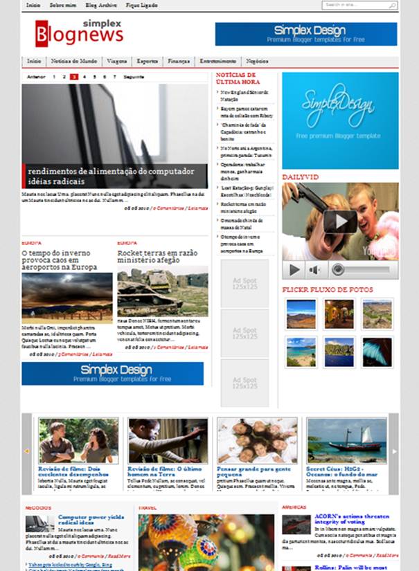 5 Templates para blog de noticias, estilo magazine - Blogando Noticias