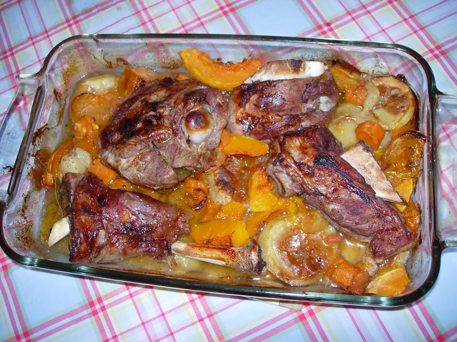 Receptes del Piset: Espatlla de xai amb carabassa