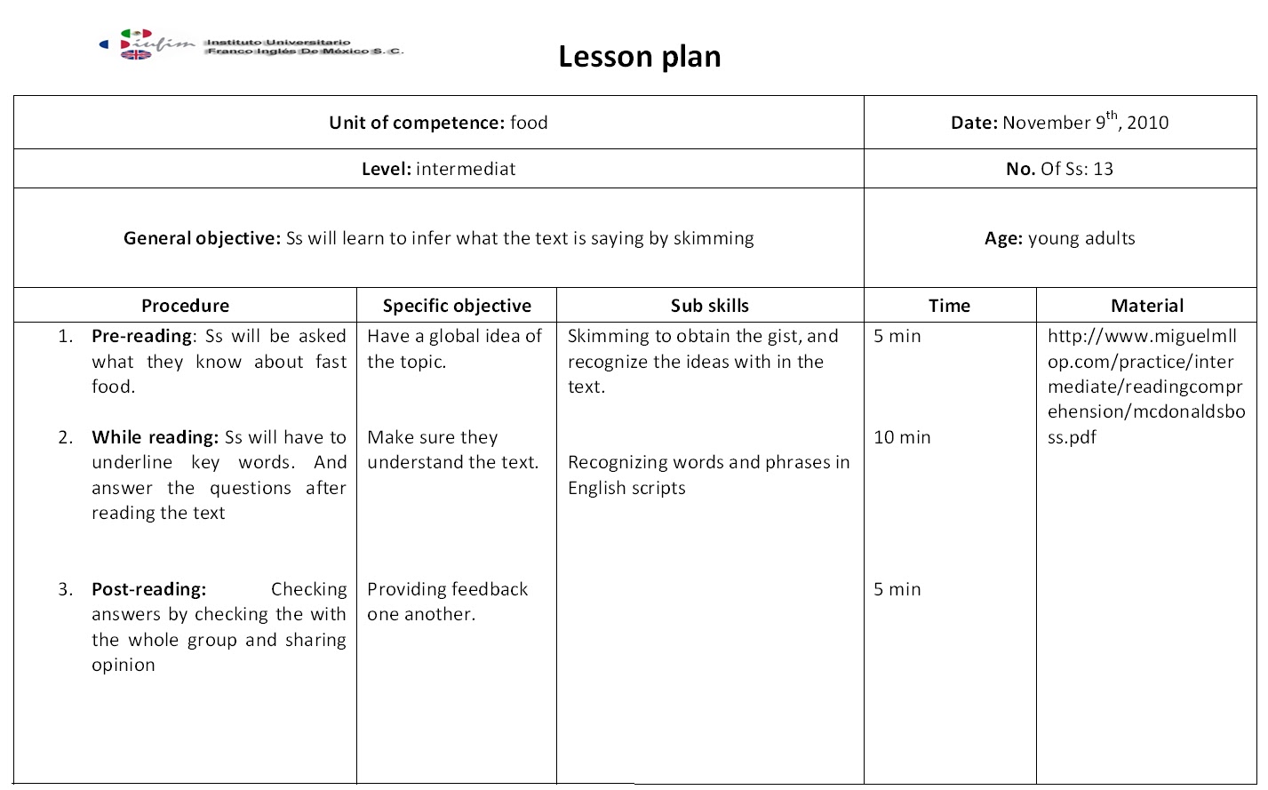 Receptive Teaching Skills