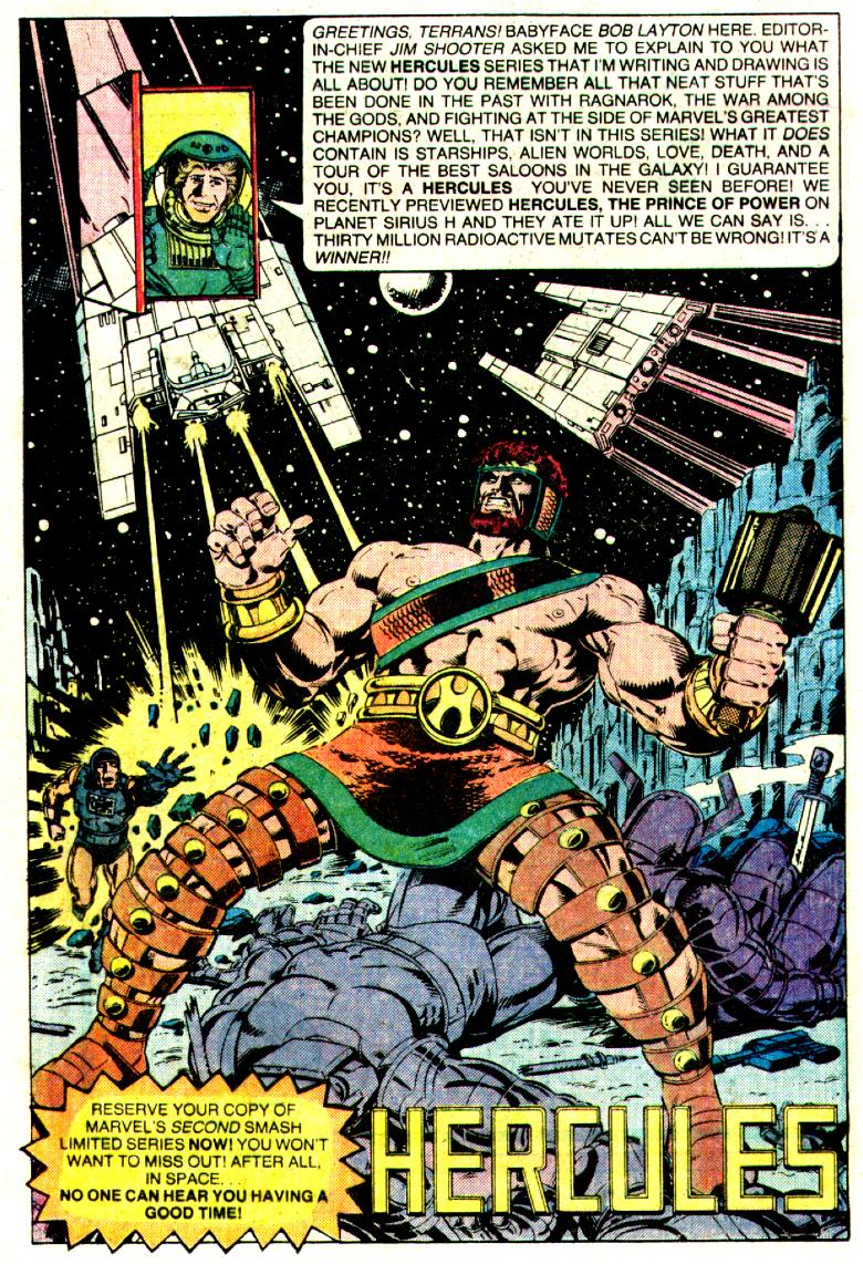 Marvel Comics of the 1980s: 1982 - Hercules House Ad