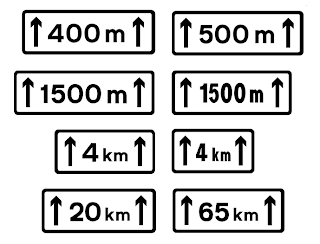 Supplementary plates for warning and restriction signs | glob on someday