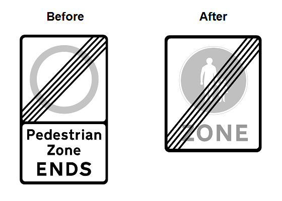 Signage improvements: Pedestrian Zones, Home Zones, and Quiet Lanes ...