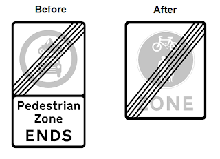Signage improvements: Pedestrian Zones, Home Zones, and Quiet Lanes ...