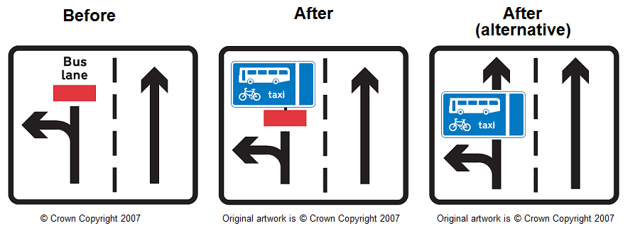Signage improvements: Cycle, bus, tram, and car sharing lanes | glob on ...