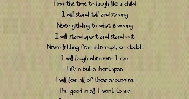 GS 101: Personal Creed Doc.: EXAMPLE 4 (mission statement)