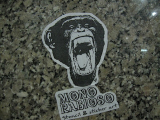 stickers & toys: Mono rabioso stickers & stencil art