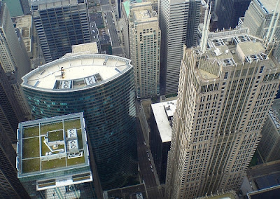 GREEN ROOF ALERT! Way up in the air at 111 S. Wacker Drive ...