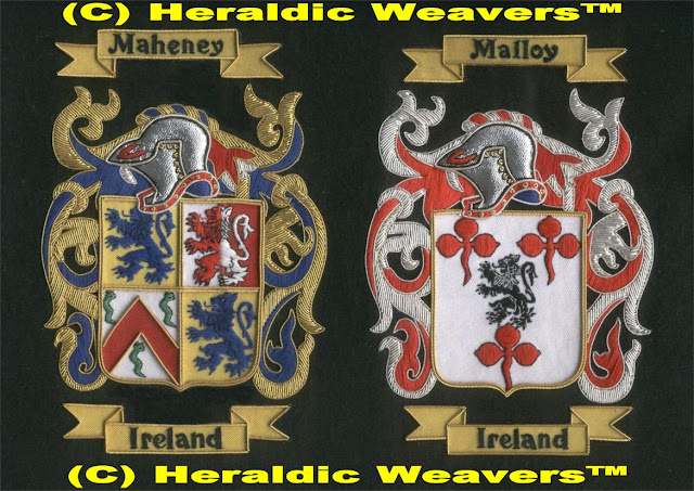 Coat Of Arms: Irish Coats Of Arms Family Crest Tapestries and Embroideries
