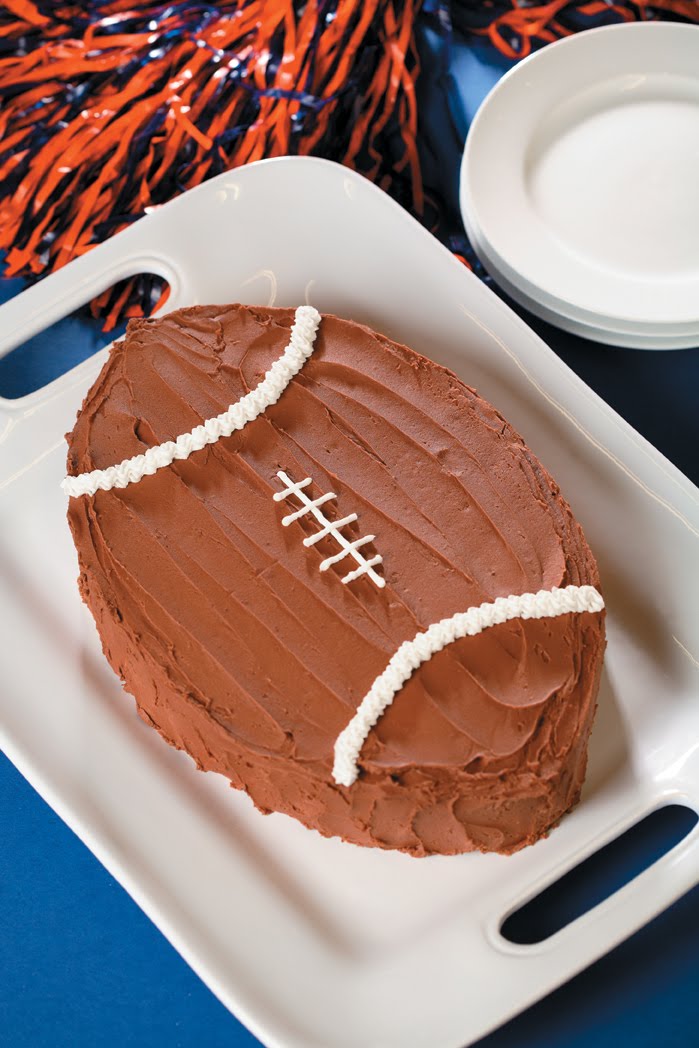 a piece of cake . . .: Chocolate Football Cake