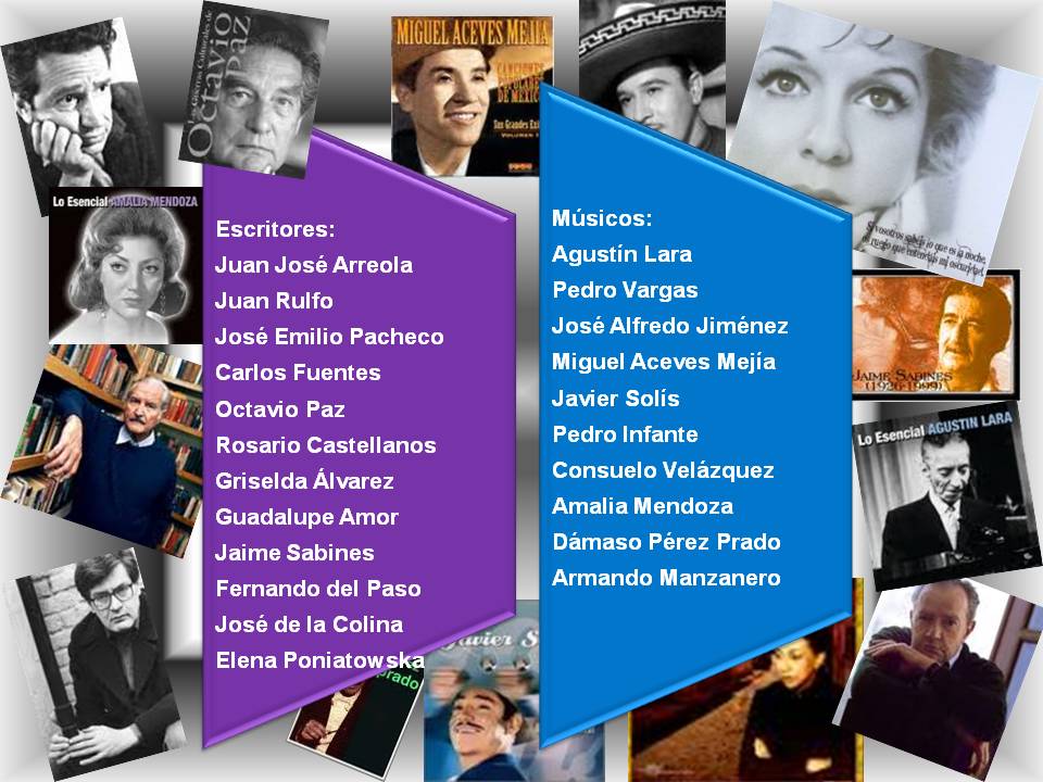Adolfo Ruiz Cortines: PRINCIPALES ESCRITORES Y MÚSICOS DE LA ÉPOCA