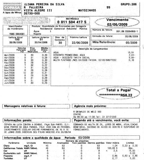 BLOG DO LEONARDO BARROS: A PROVA!!! A CONTA DA COPASA É MAIS BARATA QUE ...