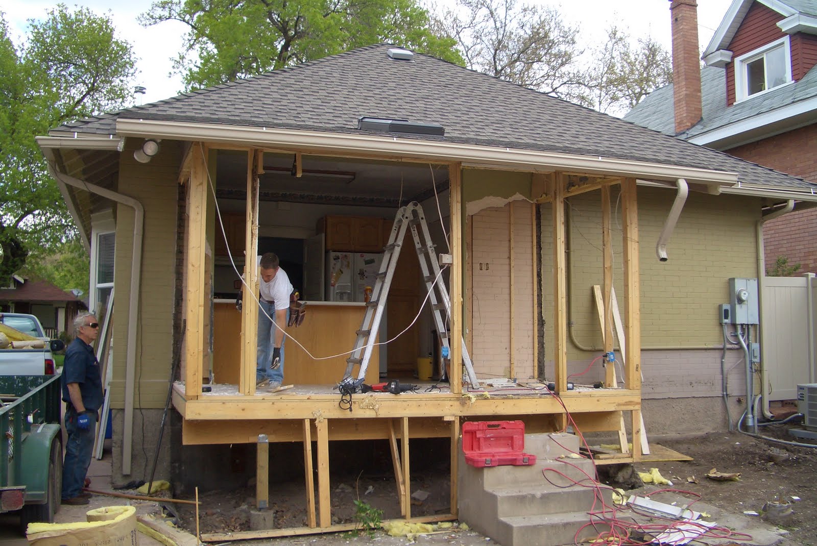 Married With Bikes: House addition - demo and foundation