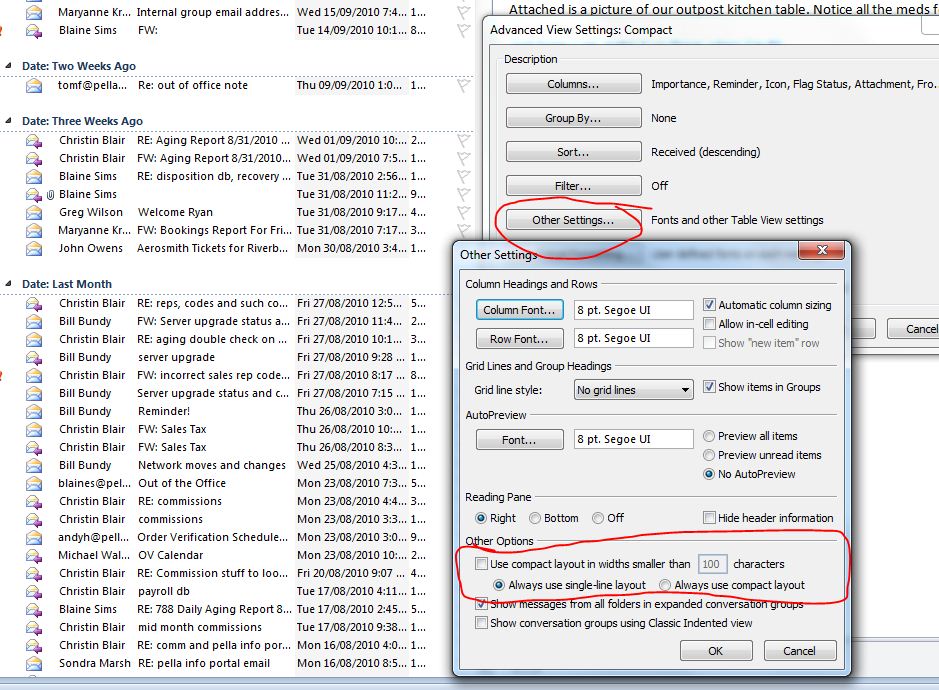Office 365 Purchase Info and Office2010 Usage Notes: Layouts