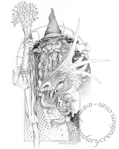 Merlin The Wizard Drawing