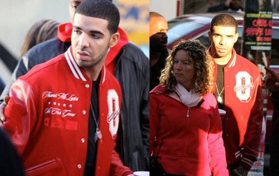 F.S.: Drake Red OVO Letterman Jacket