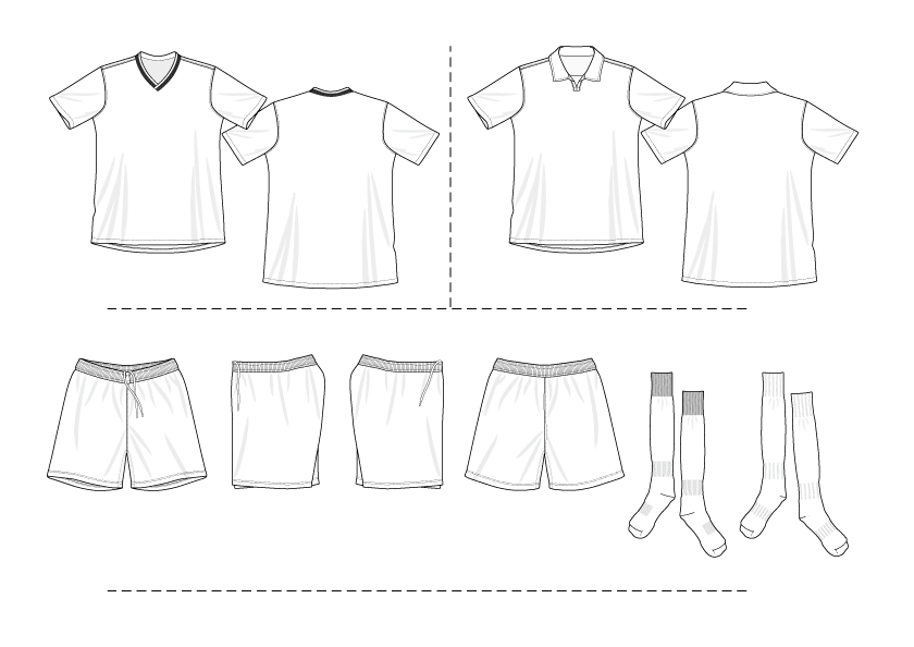 Football teams shirt and kits fan: Basic template