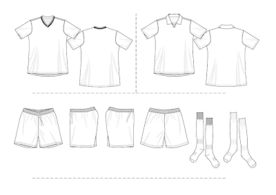 Football teams shirt and kits fan: Basic template