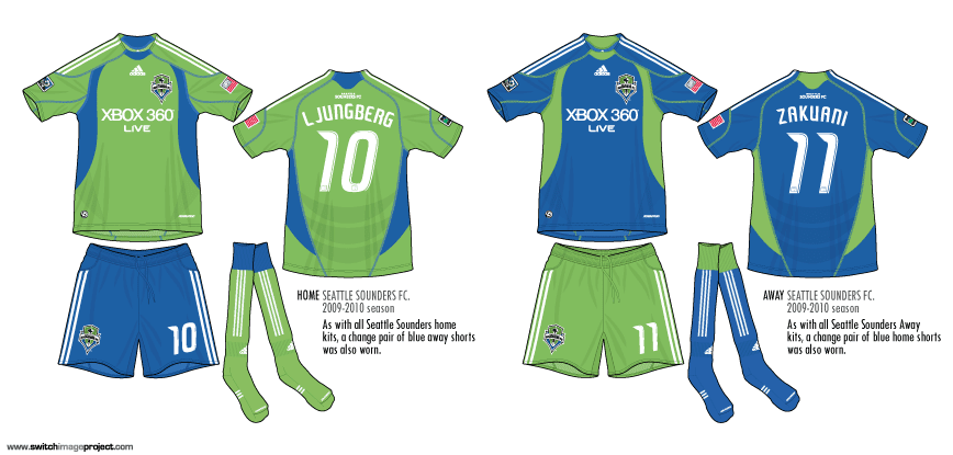 Football teams shirt and kits fan: Updated:Seattle Sounders kits 2009-10
