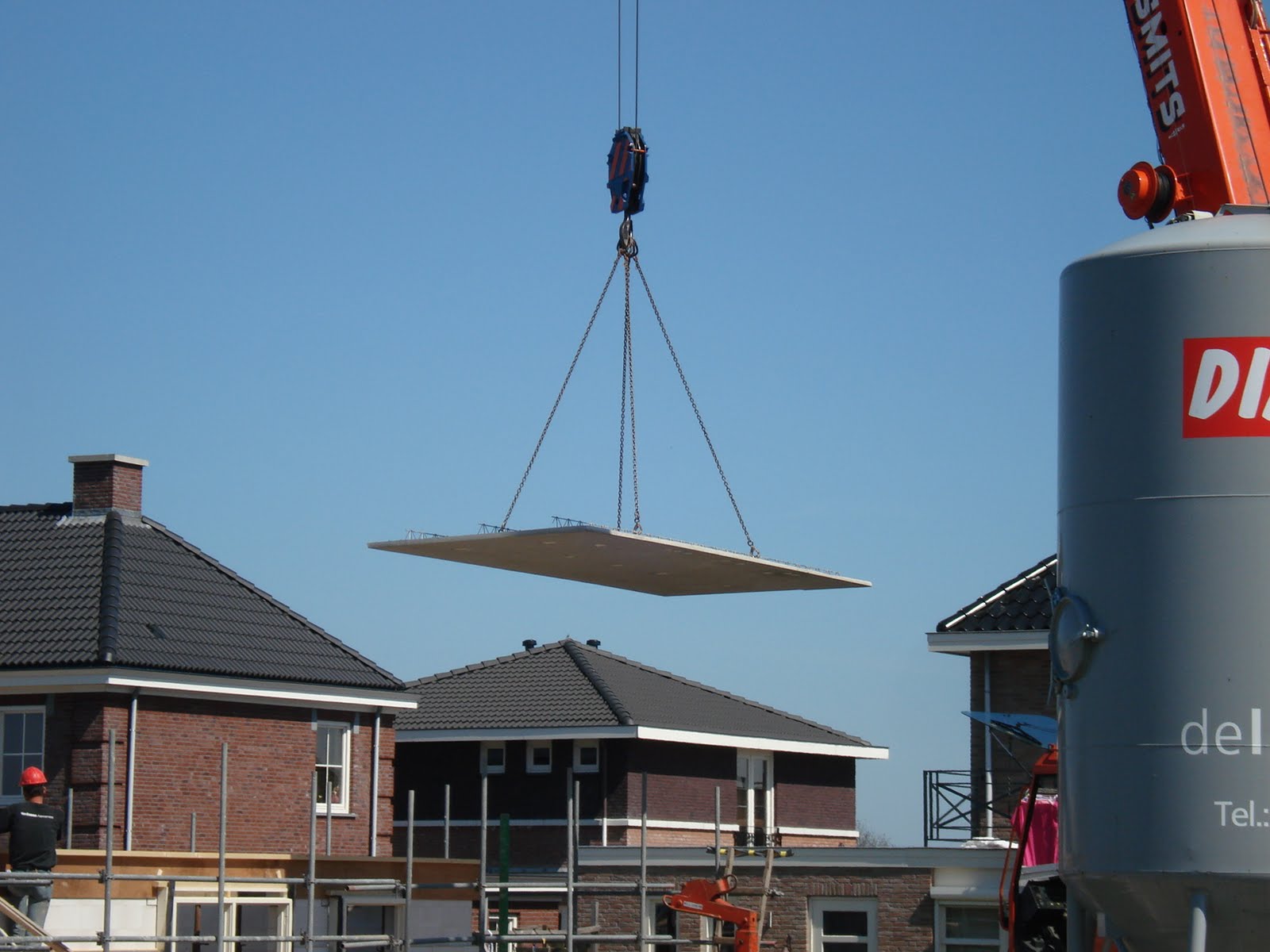 Gerrit Verrijstkade in aanbouw: breedplaat vloer