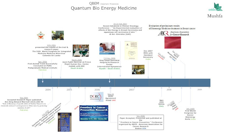 Quantum Bio Energy Medicine: Time Line ( 2004-2009)
